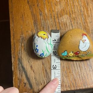 Hand Crafted | Accents | Hand Crafted Painted Chick Cracked Egg Rock ...